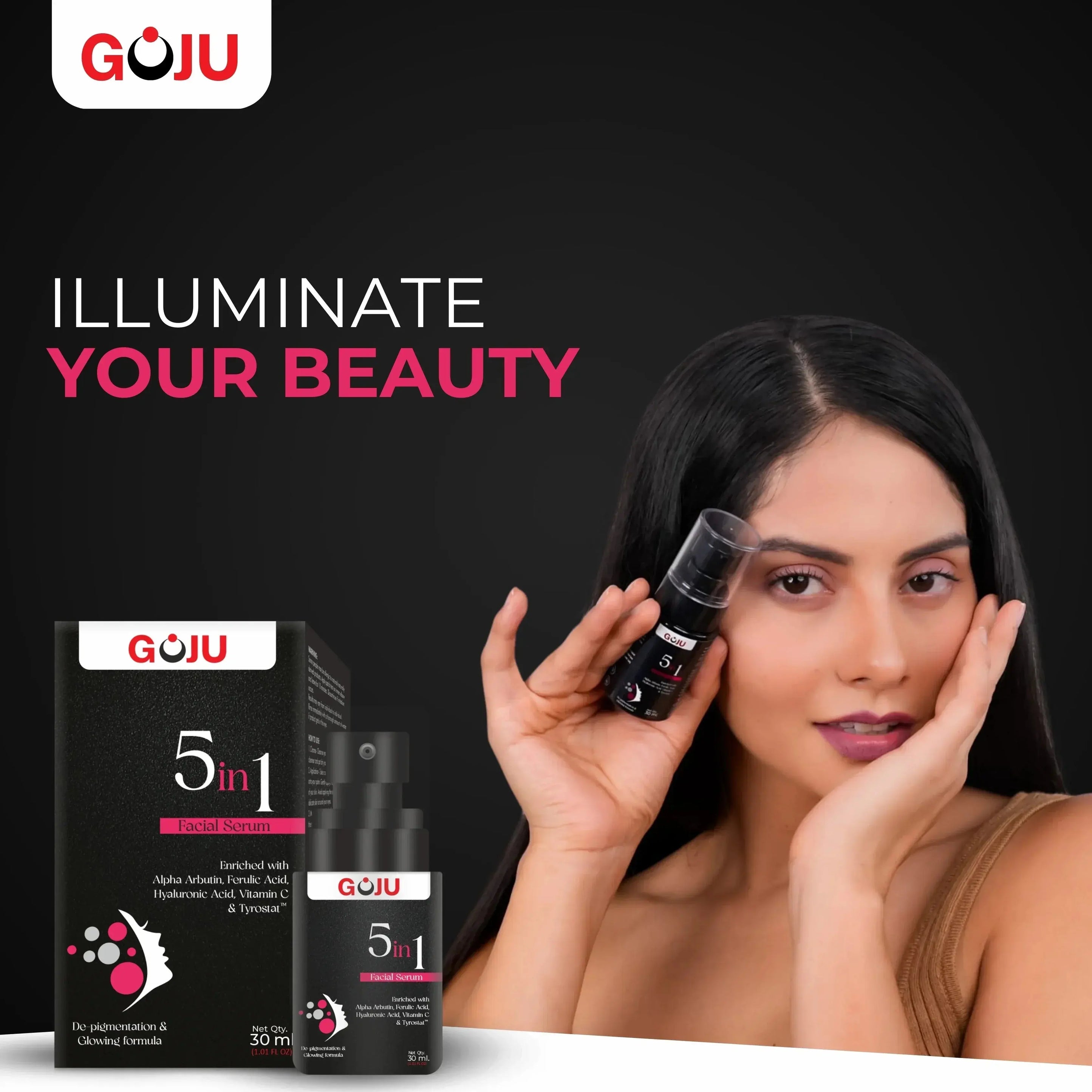 Buy Goju 5 In 1 Facial Serum 30ml Online – Goju Naturals